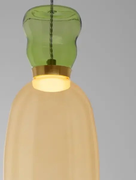 Designový lustr Pluma žlutá