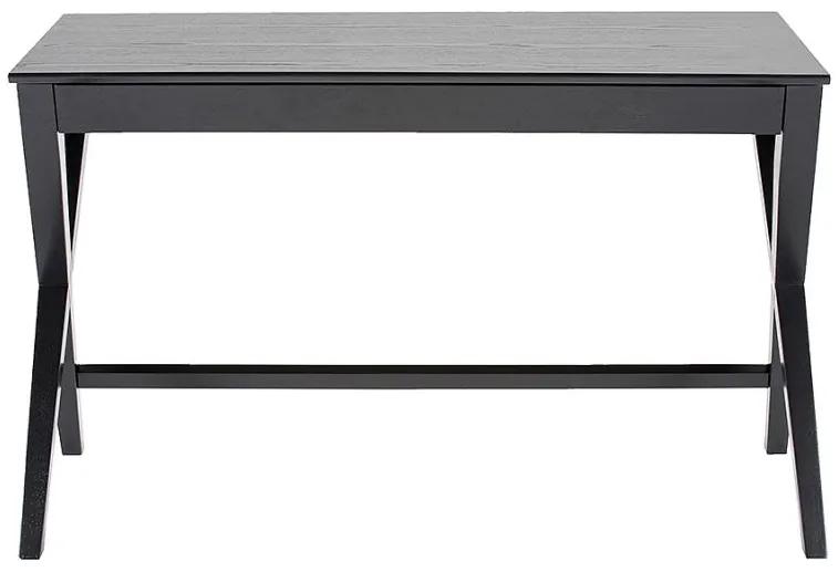 Design by scandinavia Pracovní stůl se zásuvkou Trixy, 120 cm, černá, černá 4942