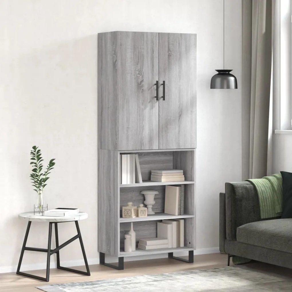 vidaXL Skříň highboard 69,5 x 34 x 180 cm kompozitní dřevo [3196091] Barva: Bílá