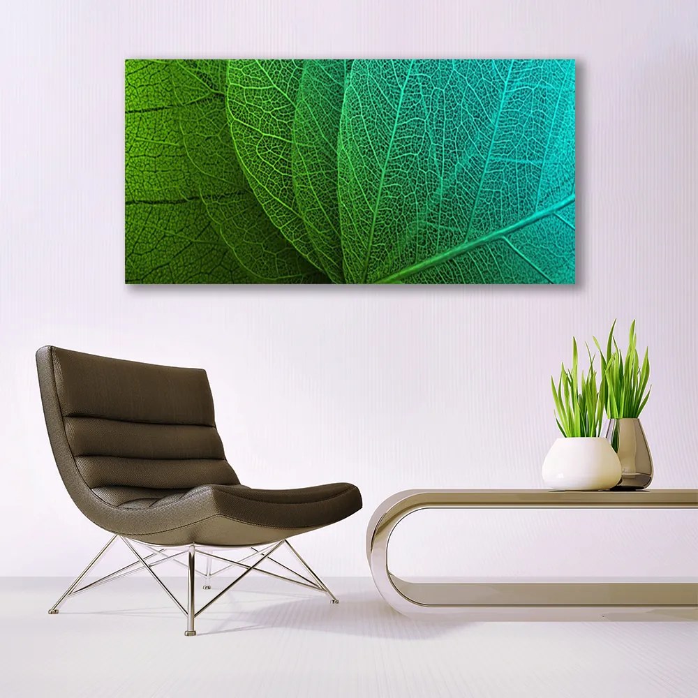 akrylový obraz Abstrakce Listy Rostlina 120x60 cm