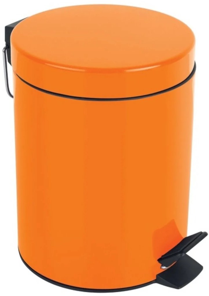 Spirella pedálový odpadkový koš sydney, oranžový, ocel, 3 l