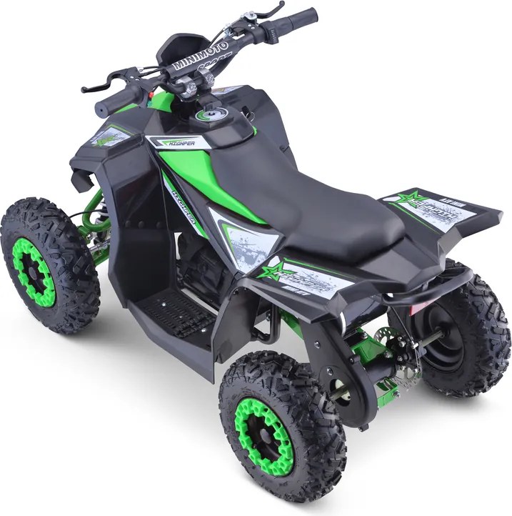 Ramiz Čtyřkolka na baterie E-STAR zelená 35 km/h + motor 1000W + nafukovací kola + nastavení sedadla