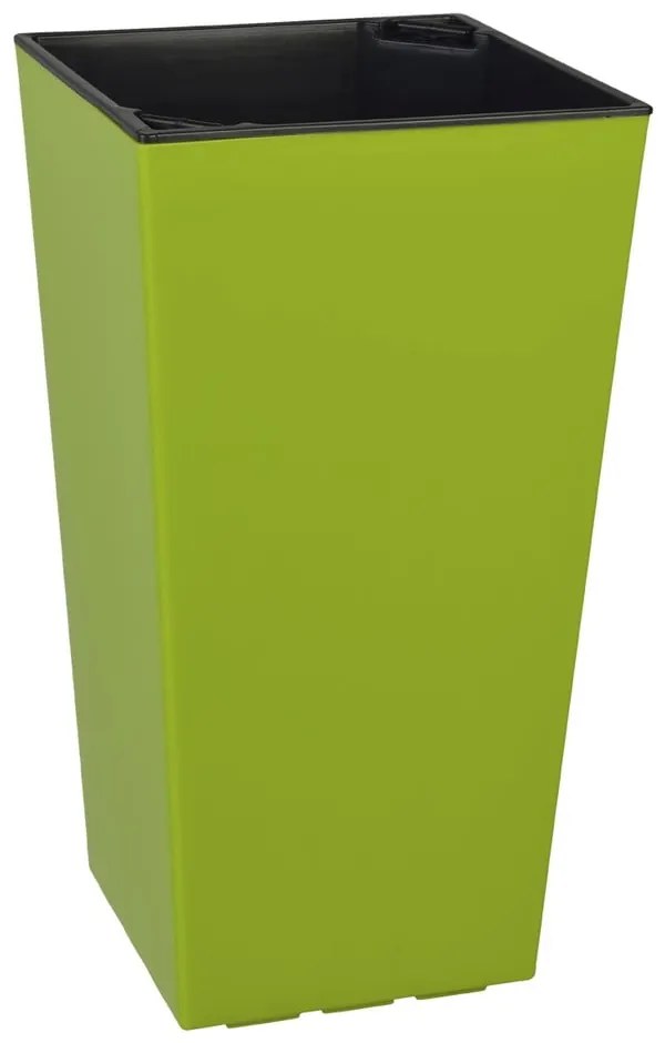 Matný hráškově zelený květináč vhodný i do exteriéru Gardenico Elise, výška 36 cm