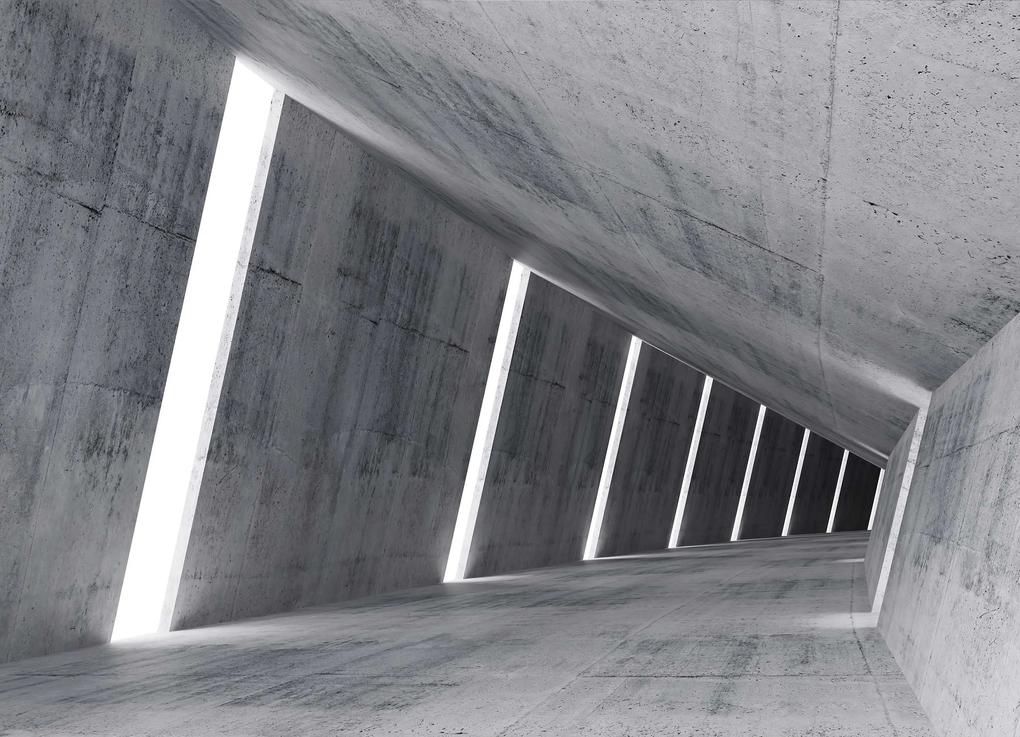 Malvis 3D tapeta Šedý tunel Vel. (šířka x výška): 432 x 290 cm