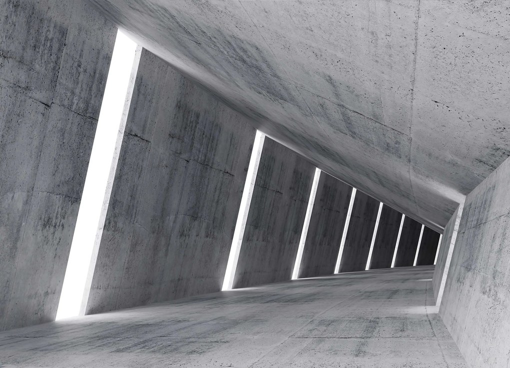 Malvis 3D tapeta Šedý tunel Vel. (šířka x výška): 504 x 310 cm