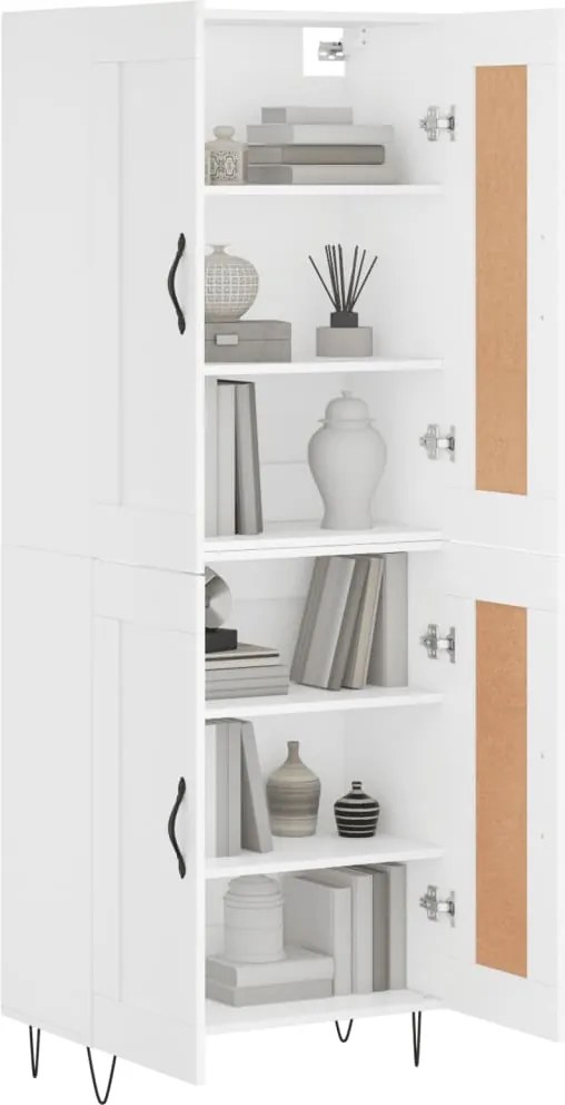Skříň highboard bílá 69,5 x 34 x 180 cm kompozitní dřevo 3199713
