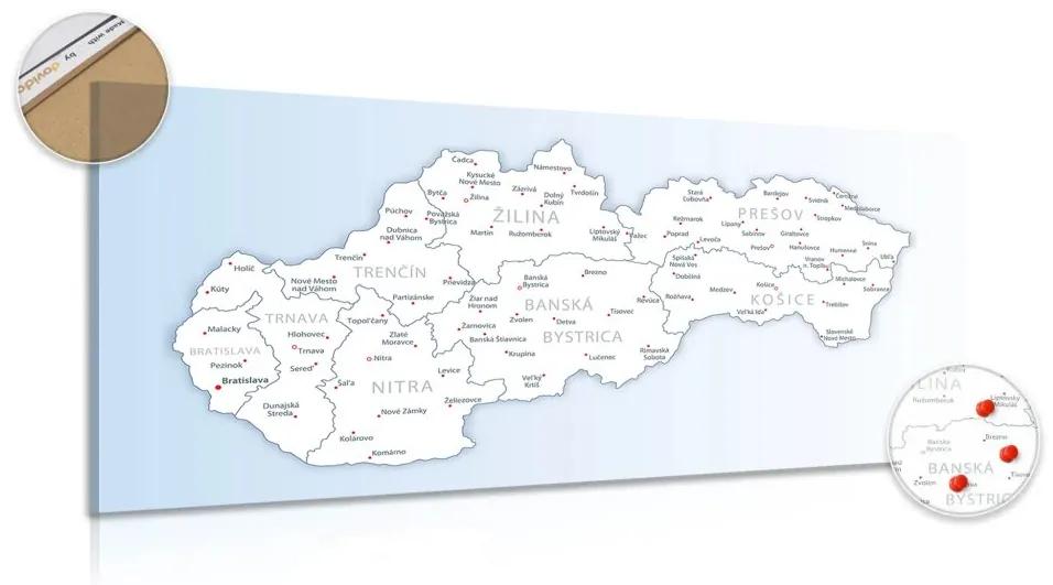 Obraz na korku mapa Slovenska