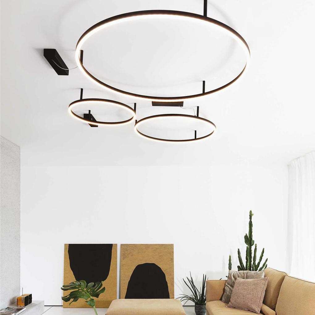 Ideal Lux LED stropní svítidlo ORACLE SLIM , průměr 90 cm Barva: Černá
