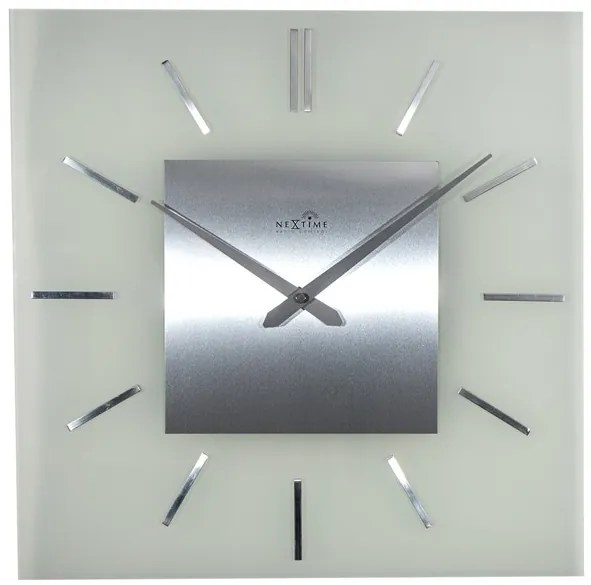 Designové nástěnné hodiny řízené signálem DCF 3148 Stripe Square 40cm