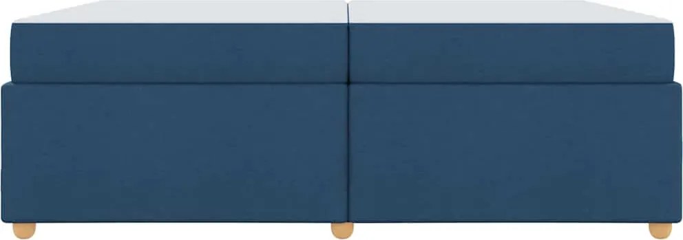 Rám postele s matrací Modrá 200 x 200 cm textil 3399383