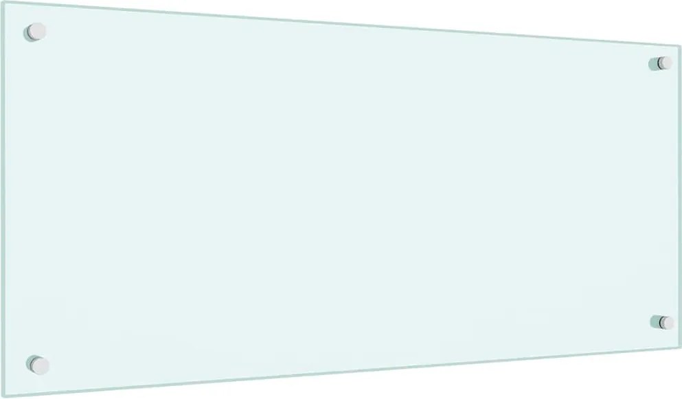 Kuchyňský panel mléčný 90 x 40 cm tvrzené sklo 249457