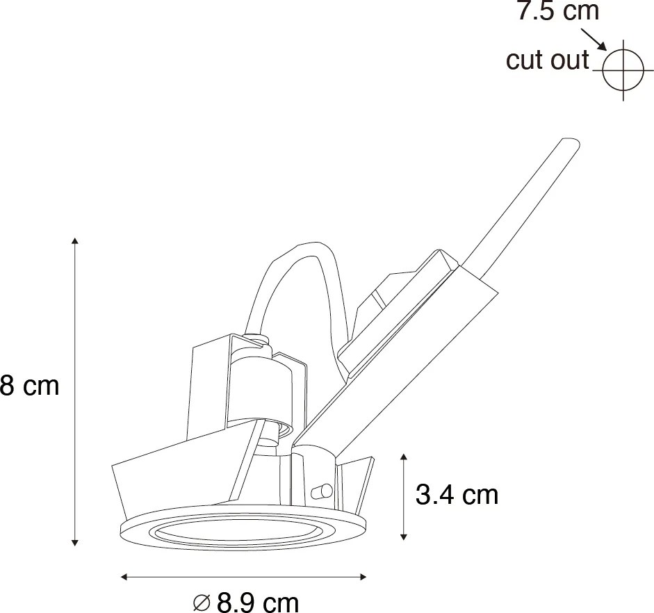 Sada 6 moderních otočných bodových svítidel tmavě bronzová - Cisco
