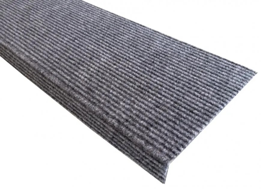 Vopi Nášlapy na schody Quick step šedý obdélník, samolepící - 24x65 obdélník (rozměr včetně ohybu)