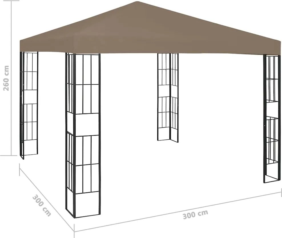 Altán 3 x 3 m taupe 312257