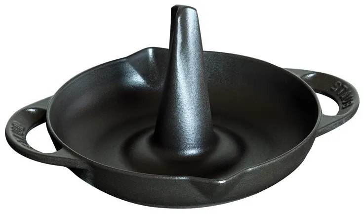 Staub Litinový pekáč na kuře vertikální 24 cm černá