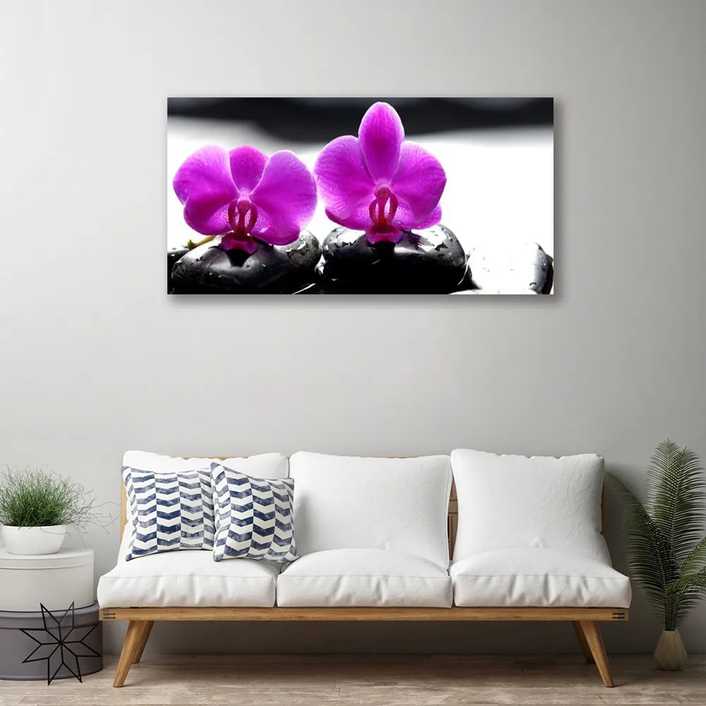 Obraz na plátně Květiny Kameny Zen Lázně 120x60 cm