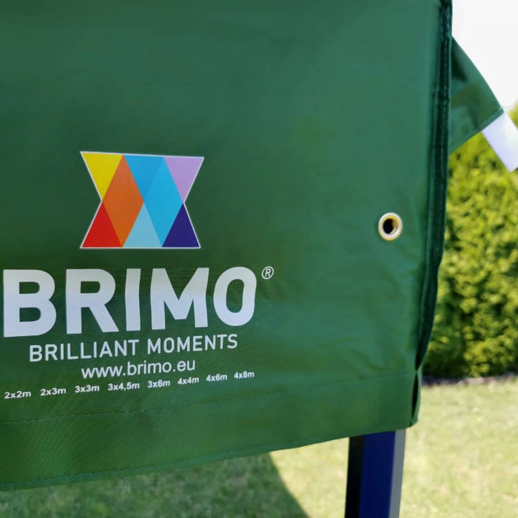 BRIMO Zahradní stan 3×6 m – skládací se 3 stěnami | BRIMO® - s 3 stěnami - Modrá E. Ocel