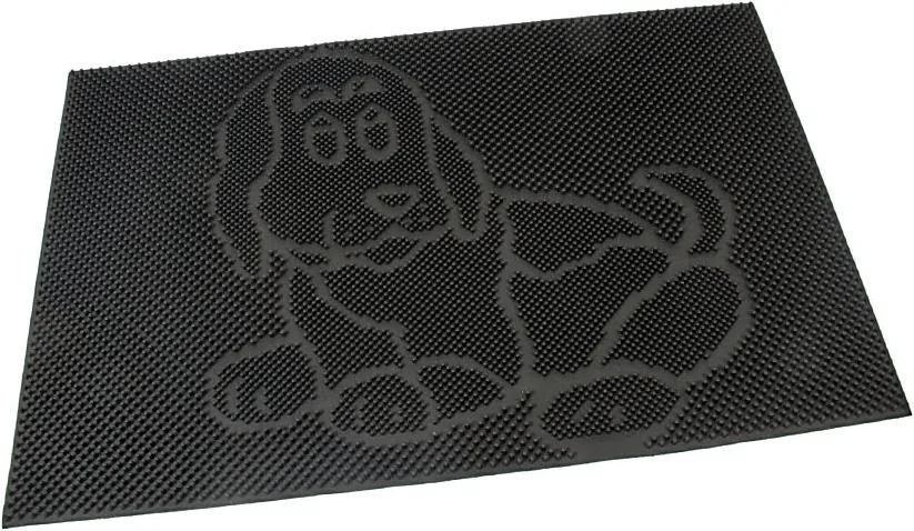 Gumová vstupní kartáčová rohož Dog - 60 x 40 x 0,8 cm