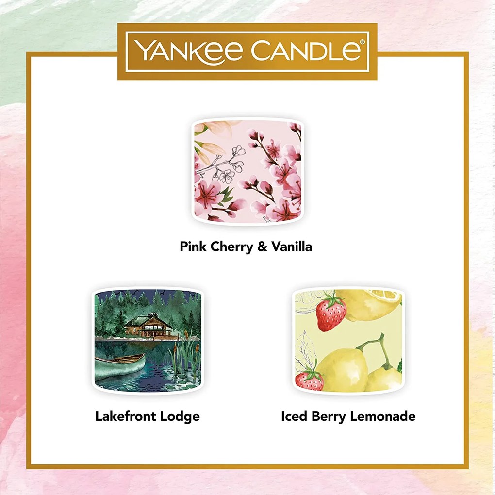 Yankee Candle Dárková sada: 3x votivní svíčka ve skle