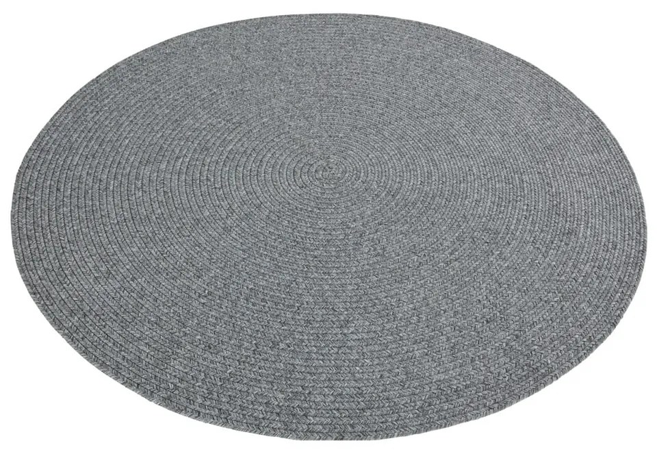 Šedý kulatý venkovní koberec ø 150 cm - NORTHRUGS