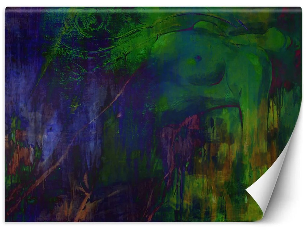 Gario Fototapeta Ženský akt v zelené barvě Materiál: Vliesová, Rozměry: 200 x 140 cm