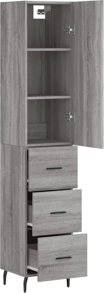 Skříň highboard šedá sonoma 34,5 x 34 x 180 cm kompozitní dřevo 3198871