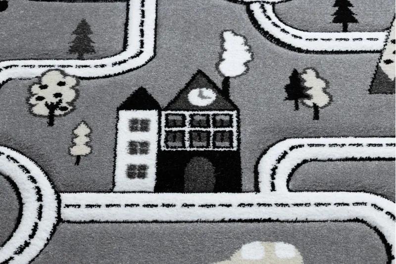 Dywany Łuszczów Dětský kusový koberec Petit Town streets grey Rozměry koberců: 160x220