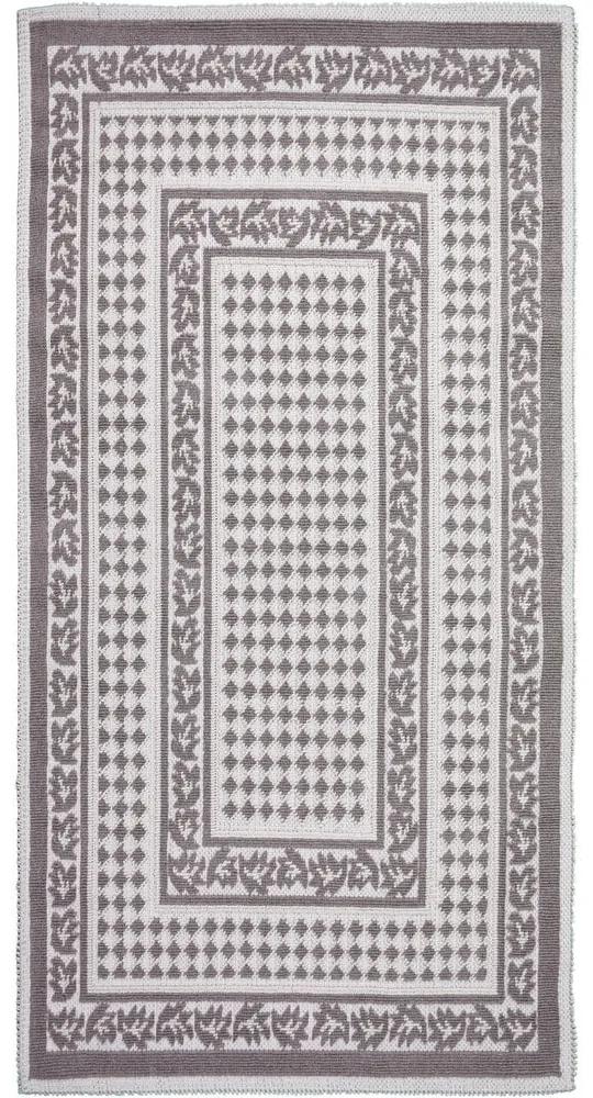 Šedobéžový bavlněný koberec Vitaus Olvia, 80 x 200 cm