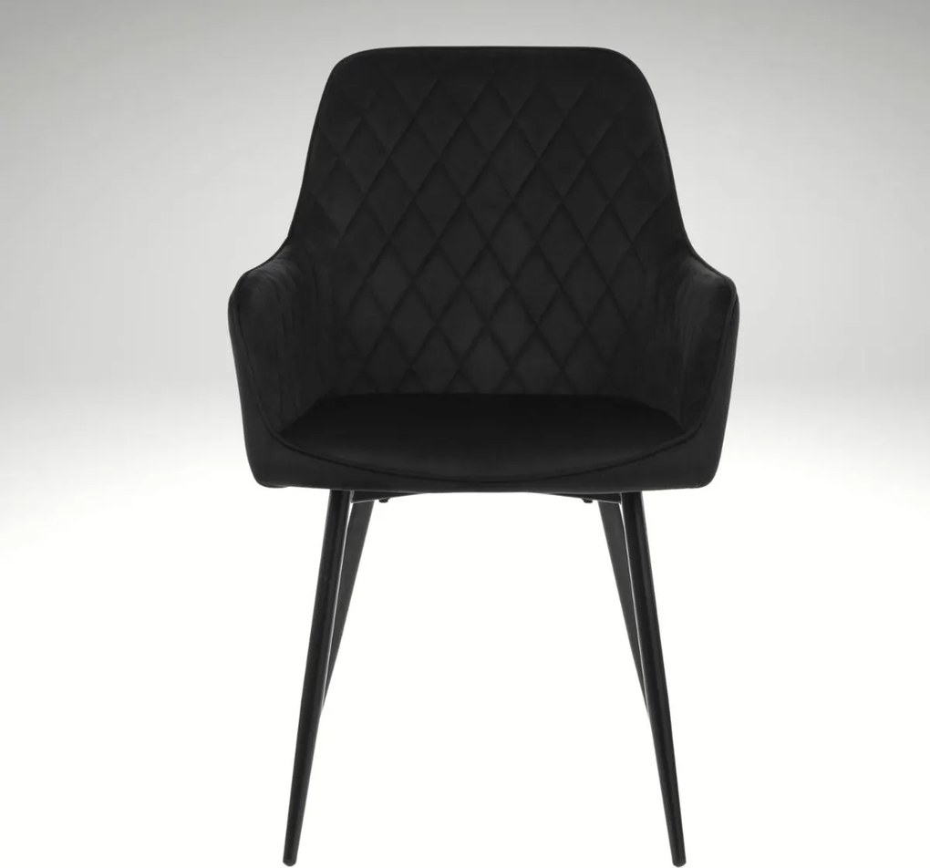 Vikio Jídelní set pro 6 osob 160x90 cm soft dub noha X černá židle s područkami VJS226-6C