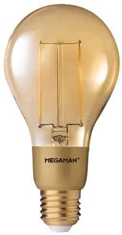 MEGAMAN LED gold.filament.bulb A58 3W/NILW E27 2200K 210lm Dim 15Y