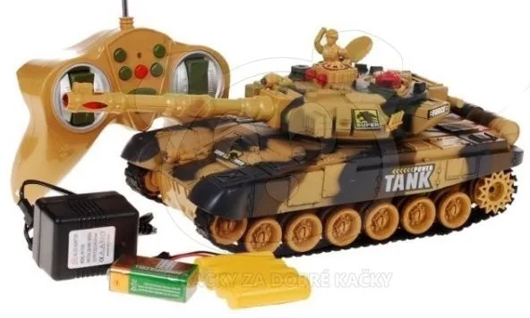 RC tank, 34 cm, zvuk hnědý