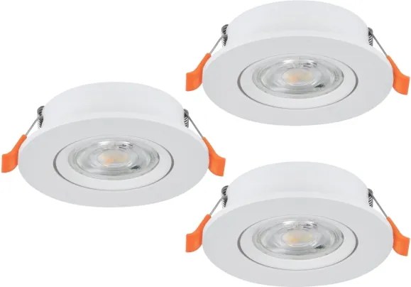 Eglo 902262 - SADA 3x LED Podhledové bodové svítidlo BARRANCO LED/4,8W/230V bílá