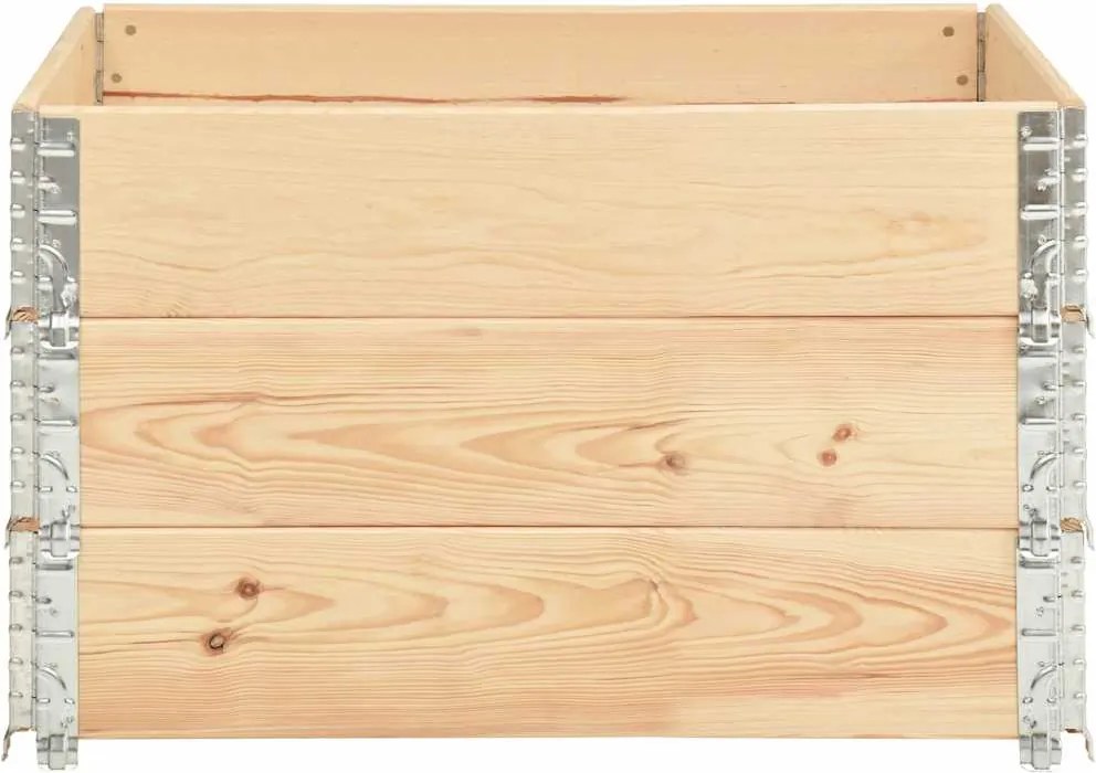 Vyvýšené záhony 3 ks 100 x 100 cm masivní borové dřevo 3055169