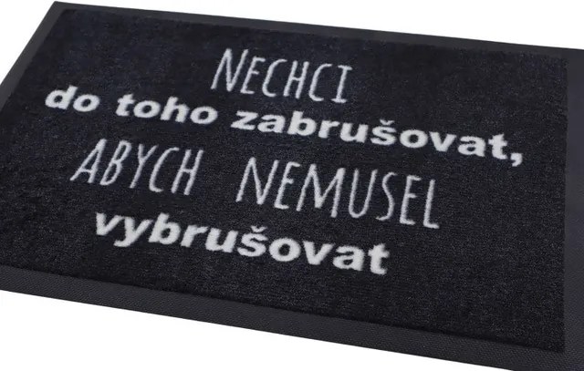 GDmats, Rohožka Nechci zabrušovat 40x60 cm - na ven i na doma, 40x60, černá