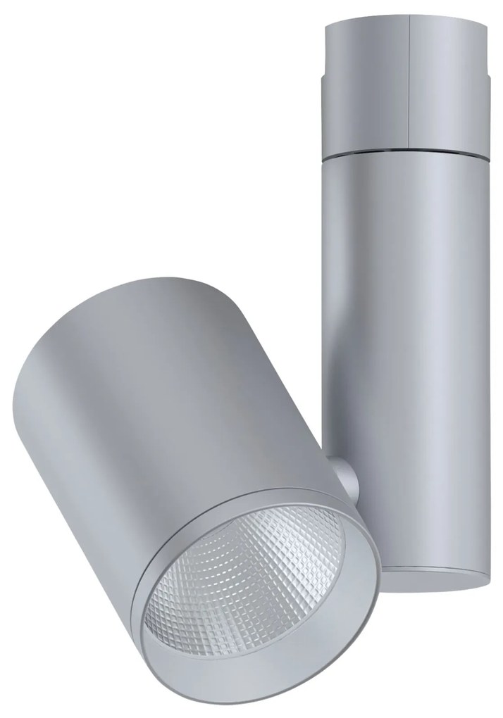 Paulmann 95533 URail Zeuz, stříbrný reflektor, 33W LED 3000K 15° stmívatelný, výška 24,1cm