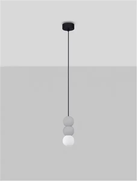 LED šedá designová svítilna Zero