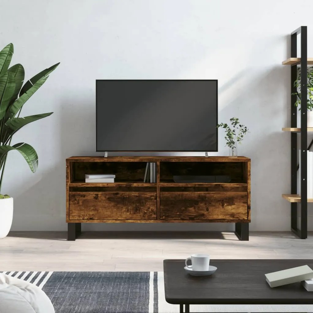 TV skříňka kouřový dub 100 x 34,5 x 44,5 cm kompozitní dřevo