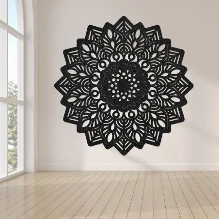 Dřevěný nástěnný obraz mandala ve tvaru slunce | SENTOP HDF0319-B