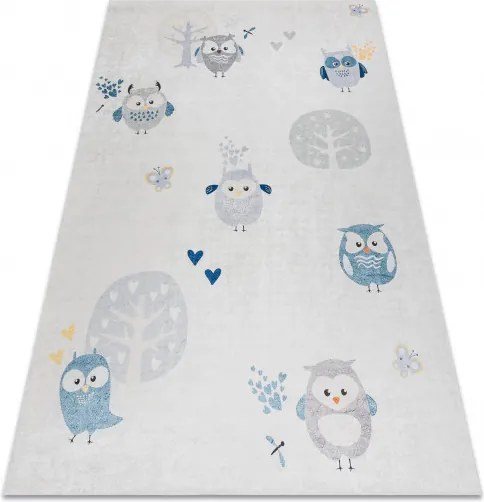 Detský kusový koberec Bambino 1161 Owls grey, 160x220, šedá, detská izba, Dywany Łuszczów