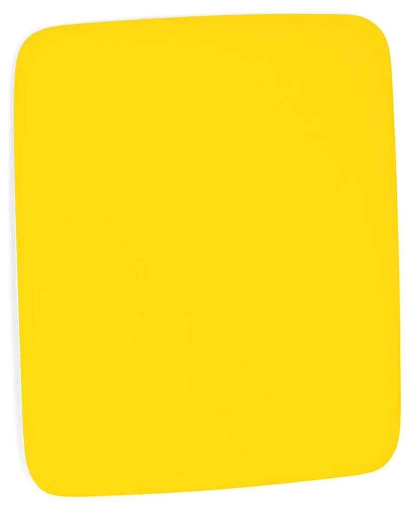 AJ Produkty Skleněná magnetická tabule Stella, kulaté rohy, 500x500 mm, žlutá