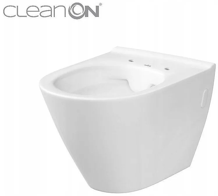 Cersanit City Oval CleaOn, závěsná wc mísa bez sedátka, bílá, K35-025