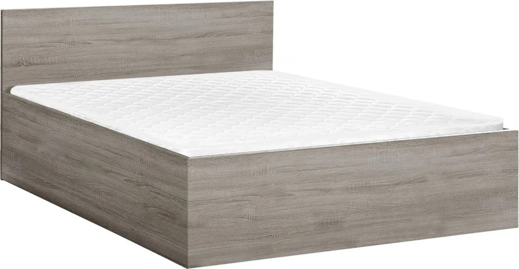 Postel SOFIA 140 x 200 cm, dub lanýž Matrace: Matrace Deluxe 10 cm, Rošt: Bez roštu