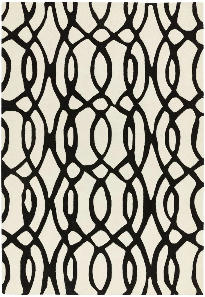 Černý koberec Blondie Wire White Rozměry: 120x170 cm