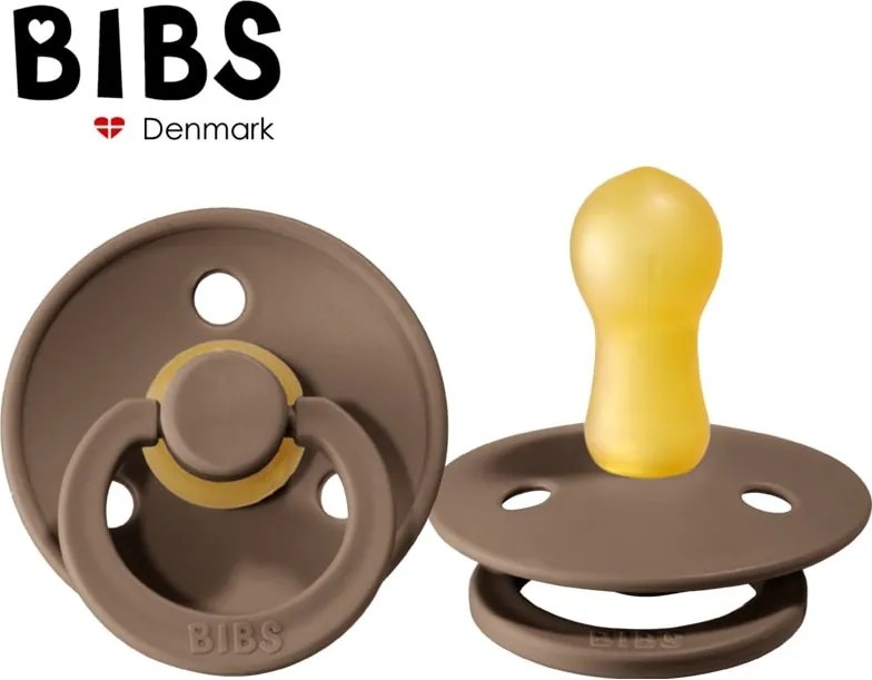 BIBS Dudlík  Dark Oak S – přírodní kaučuk pro novorozence (0m+)