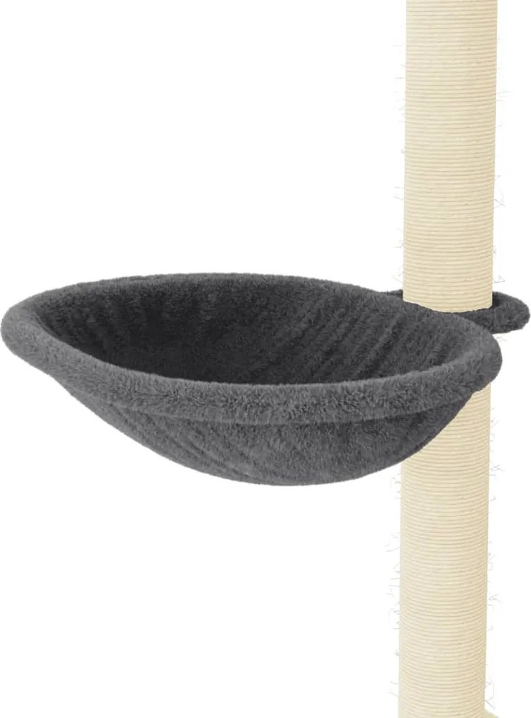 Škrabadlo pro kočky se sisalovými sloupky tmavě šedé 95 cm 172075