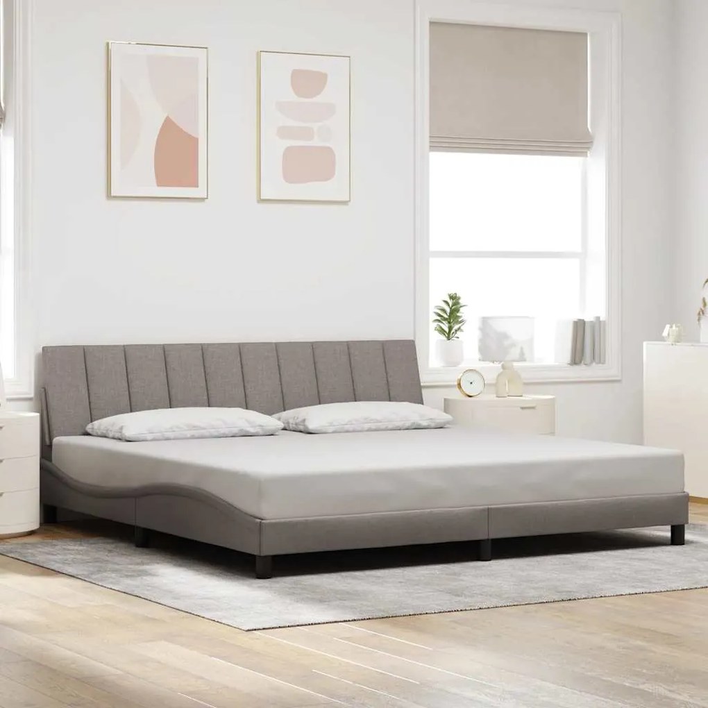 Rám postele bez matrace Hanko taupe 200 x 200 cm textil 3310416