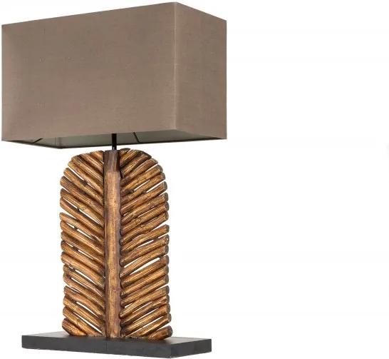 Designová stolní lampa Lance 63 cm hnědá - longan