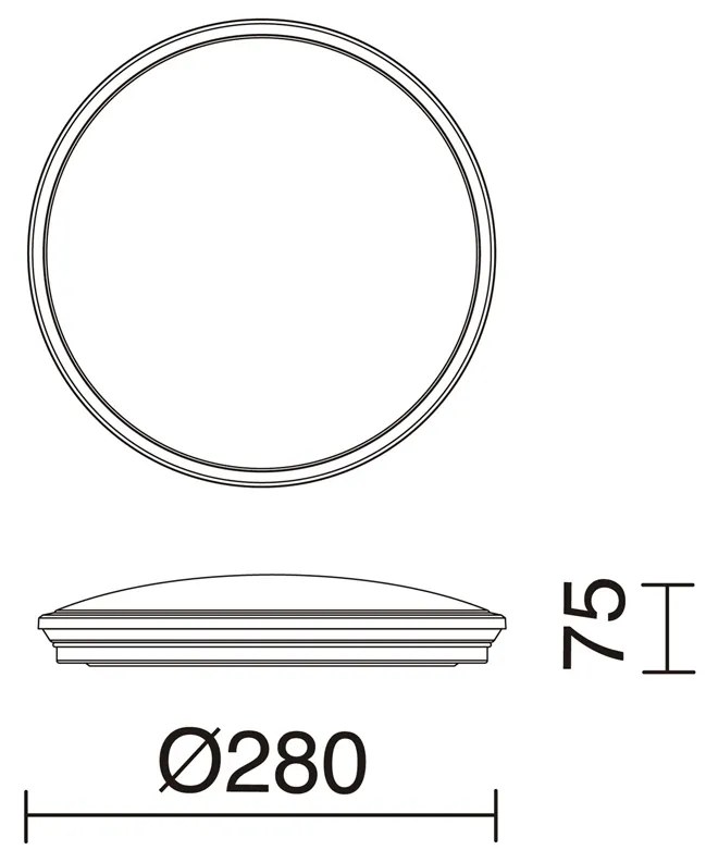 Indeluz 731B-L4118B-01 stropní přisazené LED svítidlo Carme, kulaté, bílé, 16,5W, 3000/4000/6000K, 120°, ø28cm, IP44