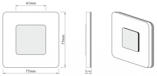 LDST SW-01-CB-BZ8 - LED schodišťové svítidlo SWIFT 8xLED/1,2W/230V lesklá černá