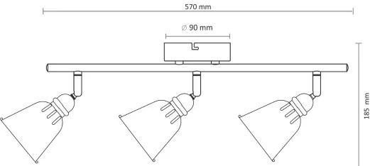 Bodové svítidlo FIONA 3xE14/8W/230V